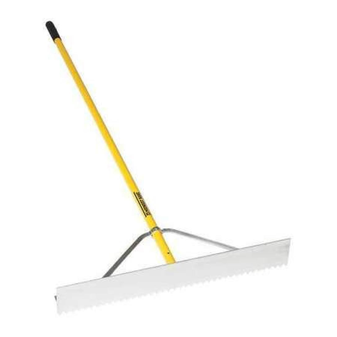 CQRF 36" Scarifier Lute Rake, 66" Aluminum Handle, Plastic Grip, Wrap ...