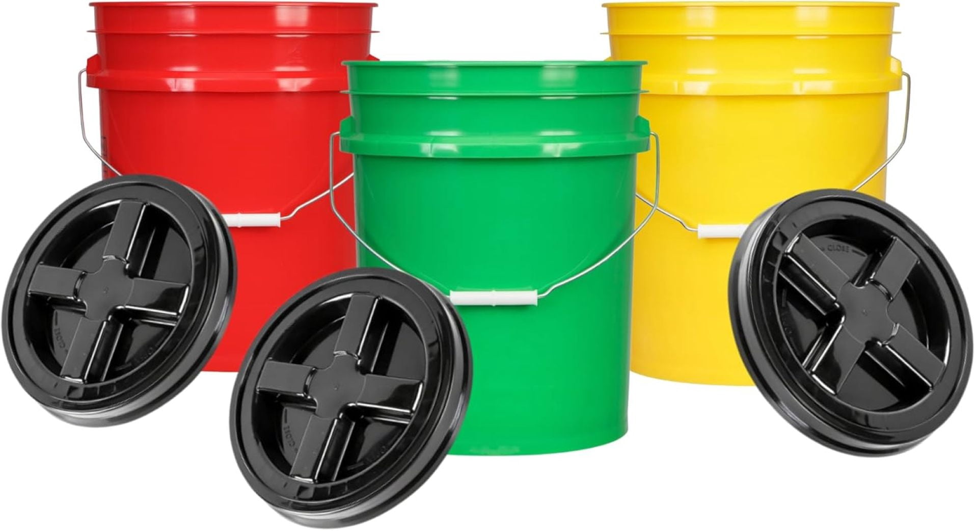 CQRF 5 Gal Plastic Buckets Food Grade BPA Free Made in USA pails with ...