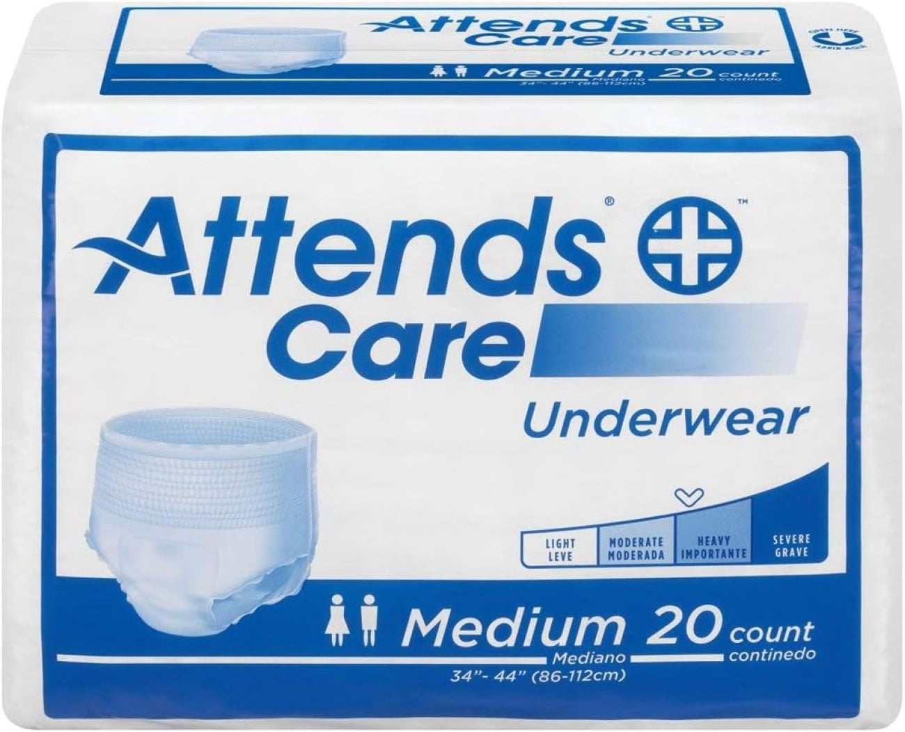 CQRF Care Disposable Underwear Pull On with Tear Away Seams Medium, APV20, Moderate, 80 Ct ...