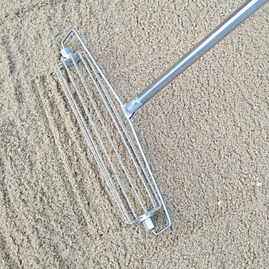 CQRF Golf Sand Bunker Rake, Stainless Roller Sand Trap Rakes,for Garden ...