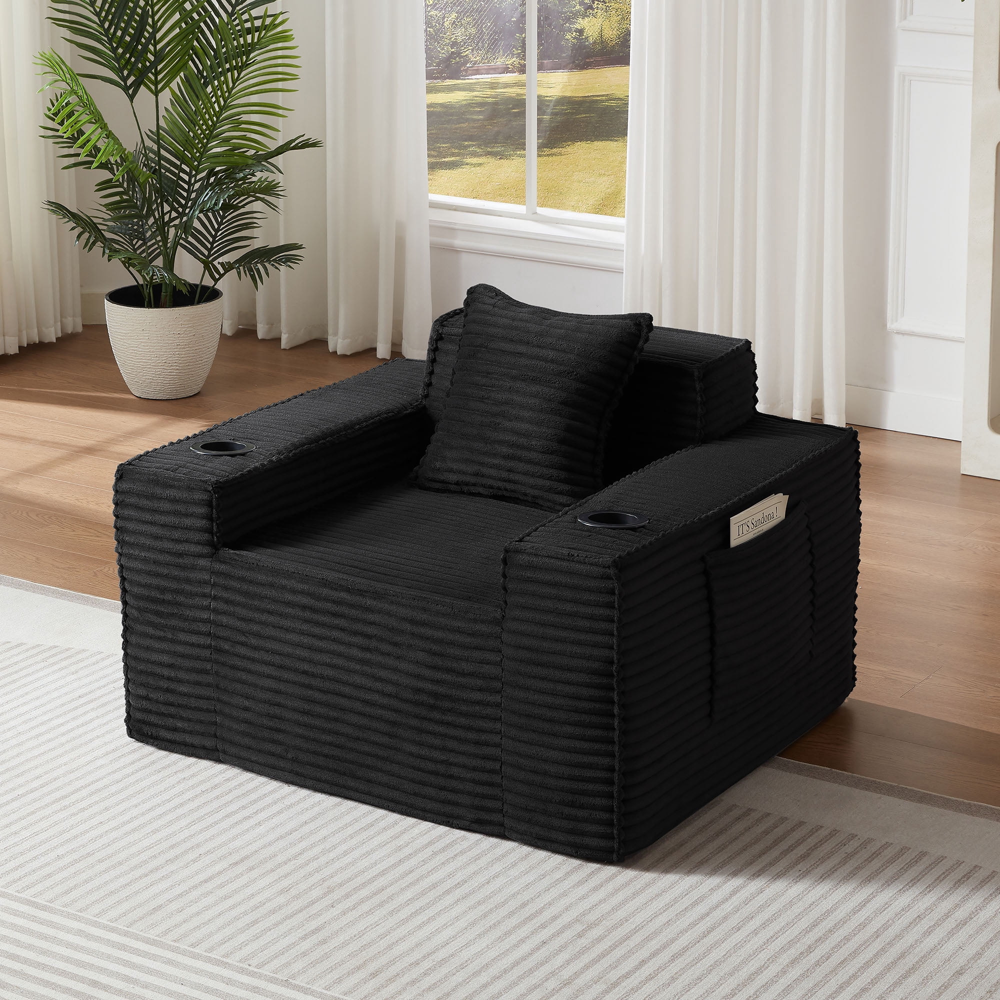 CQSXDA 1 Seater Boneless Sofa in Trendy Style, Perfect for Small ...