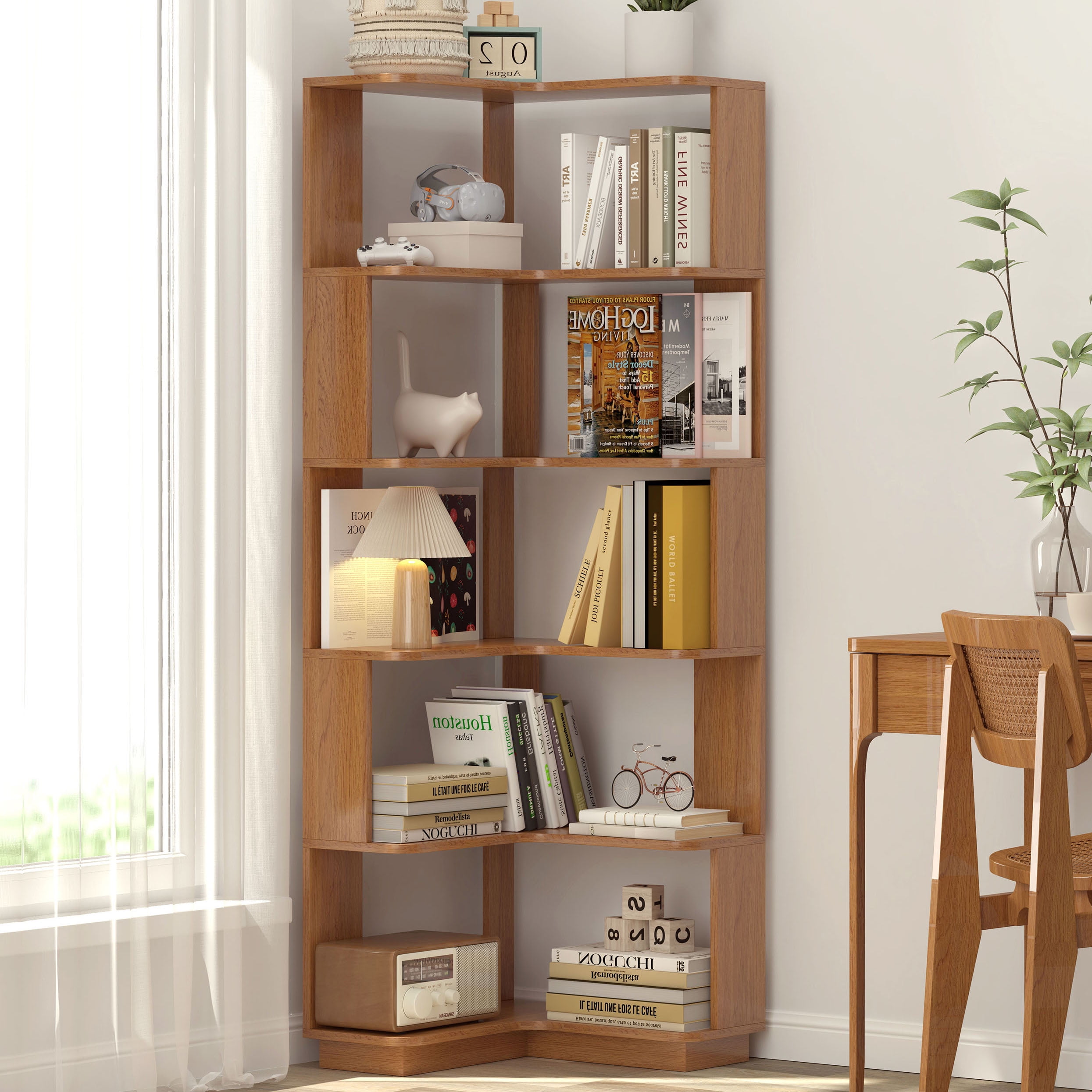L Shaped Corner Bookshelf