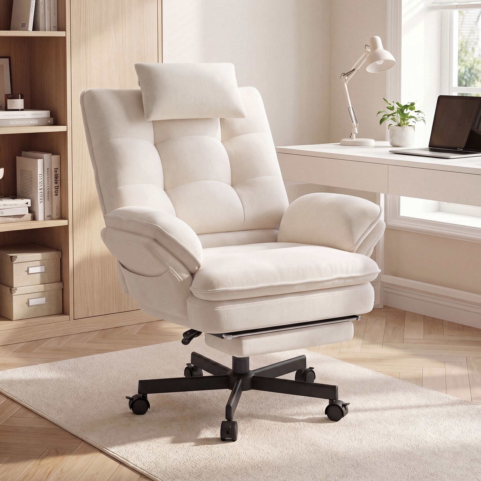 CQSXDA Cross Office Chair with Flip-Up Arms & Headrest, 135° Recline ...