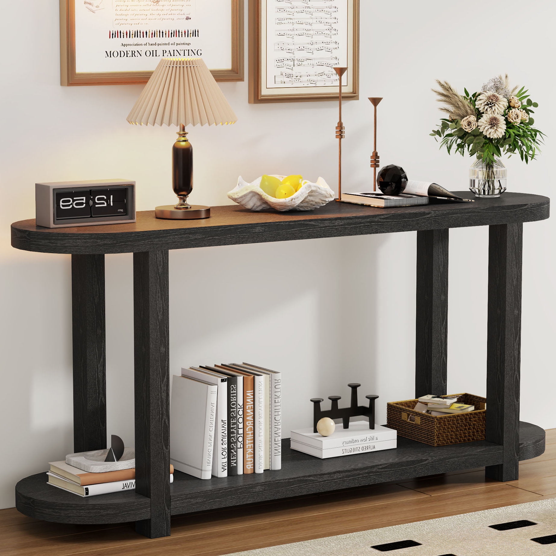 CQSXDA Modern Minimalist Entryway Table with Streamlined Desktop Design ...