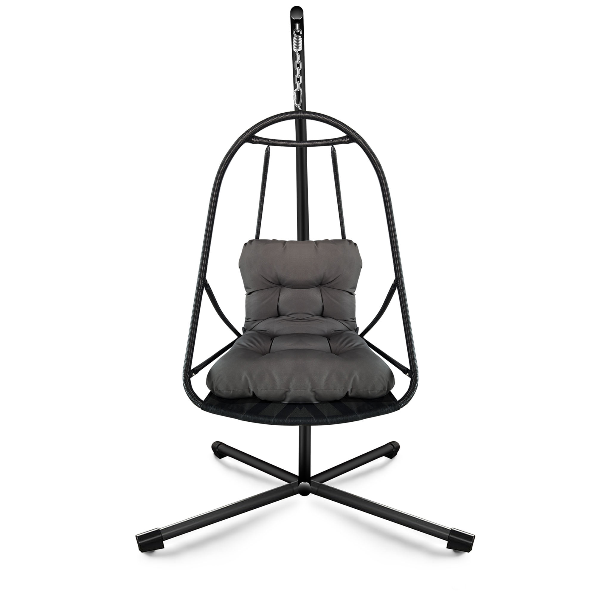 CQSXDA Swing Egg Chair With Stand In Modern Wicker Rattan Design For ...
