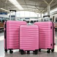 CQSXDA Three-Piece Versatile Luggage Set, PP Material 20, 24, and 28 ...