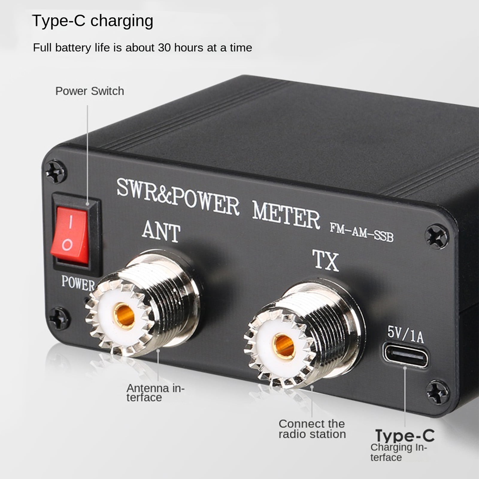CQV-SWR120 120W Digital Power Wave Table For FM/AM/SSB 240*240 HD ...