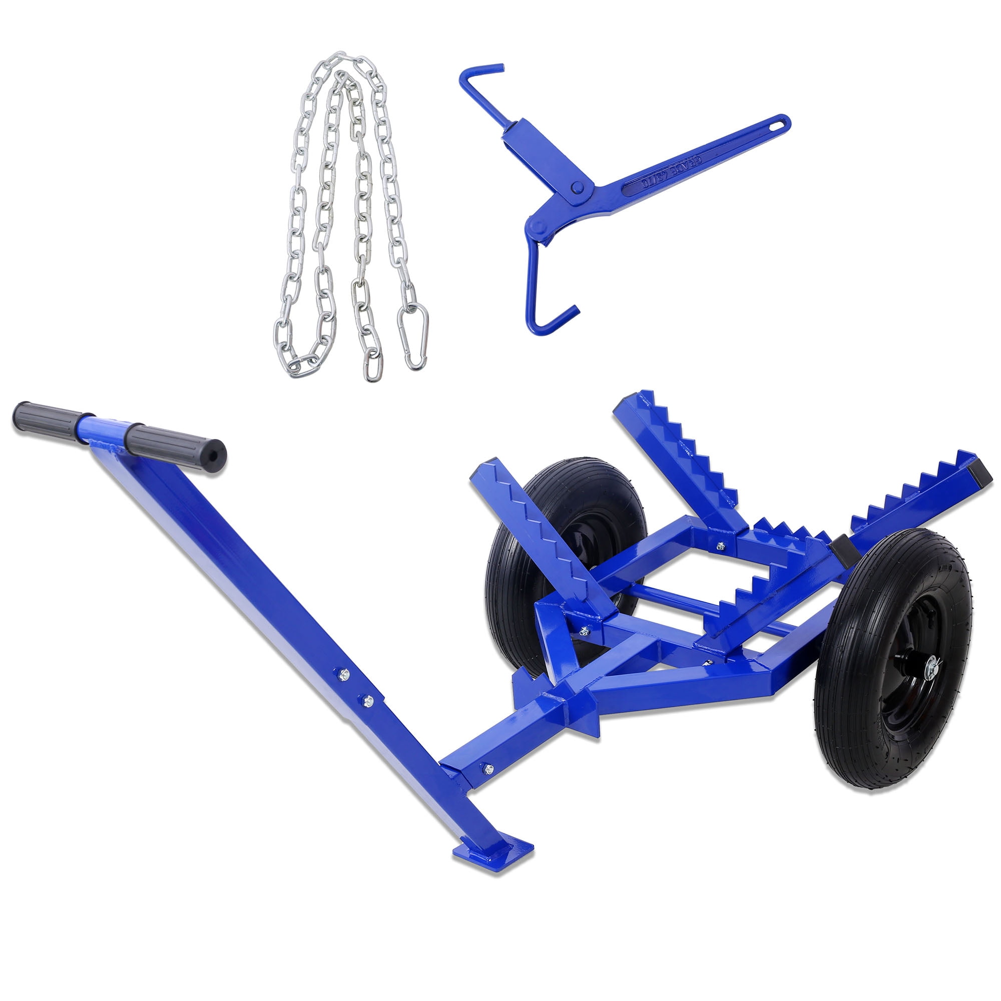 CQXDA Heavy Duty Log Dolly with Load Binder & Choker Chain, Log ...