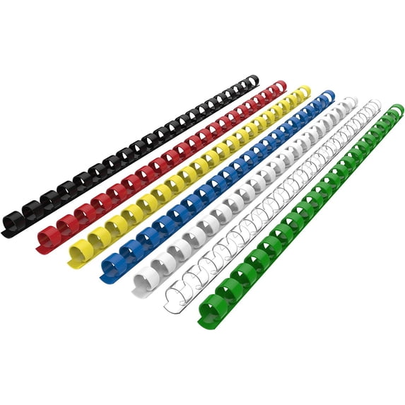 CR-12-100-M Plastic Binding Combs 1/2in. 21-Ring, 90-Sheet Capacity ...