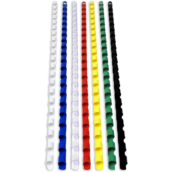 CR-6-100-M Plastic Binding Combs 1/4in. 21-Ring, 20-Sheet Capacity ...