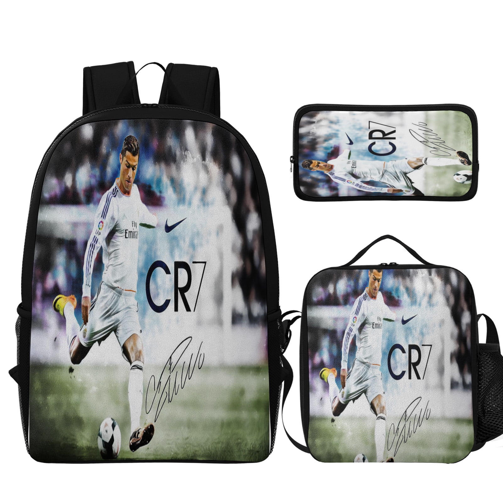 CR_7 Three piece backpack set for young people fashionable backpack ...