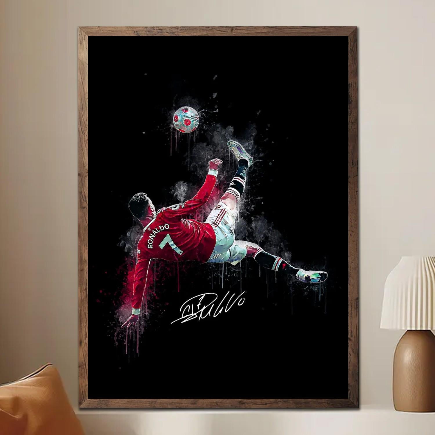 CR Bicycle Kick Art Poster, Iconic Goal Sports Fan Gift, Modern ...