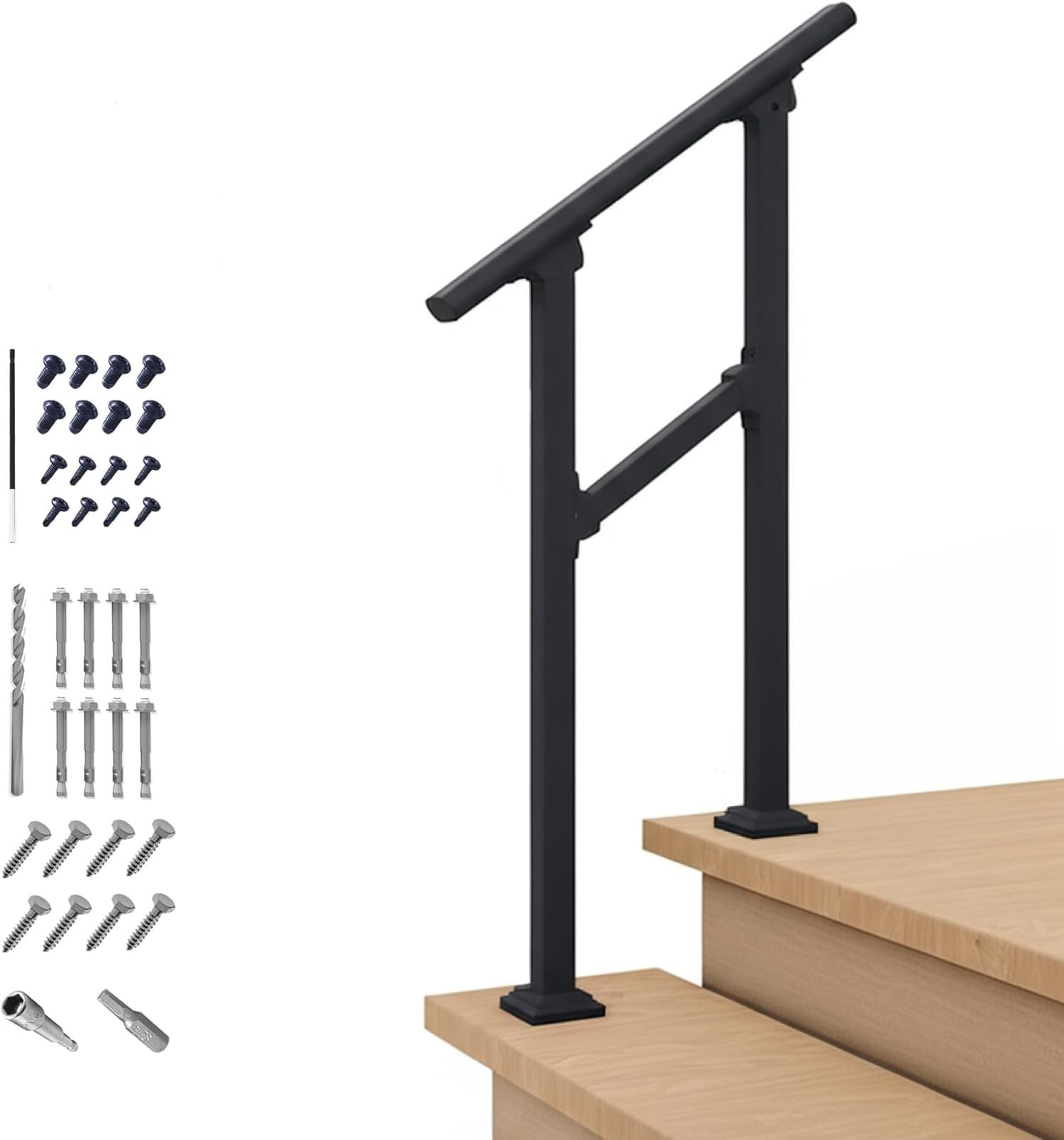 CR Fence & Rail Handrails for Outdoor Steps & Indoor Stair Railing Kit ...