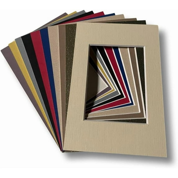 CR Framing, Pack of 15 4" X 6" Mix Colors Acid Picture Mats for 2 1/2 ...