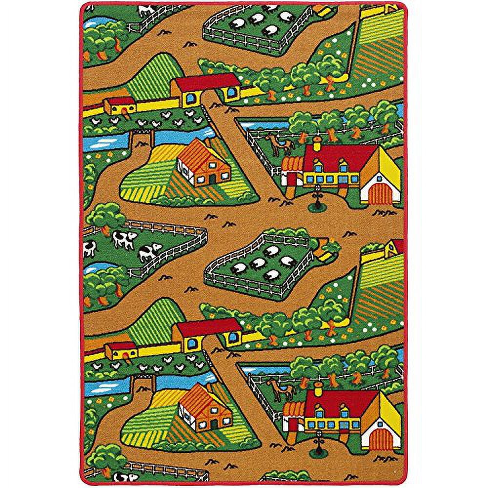 CR's Fun Kid's Country Farm Life Mat Animal and Tractor Area Rug (3 ...