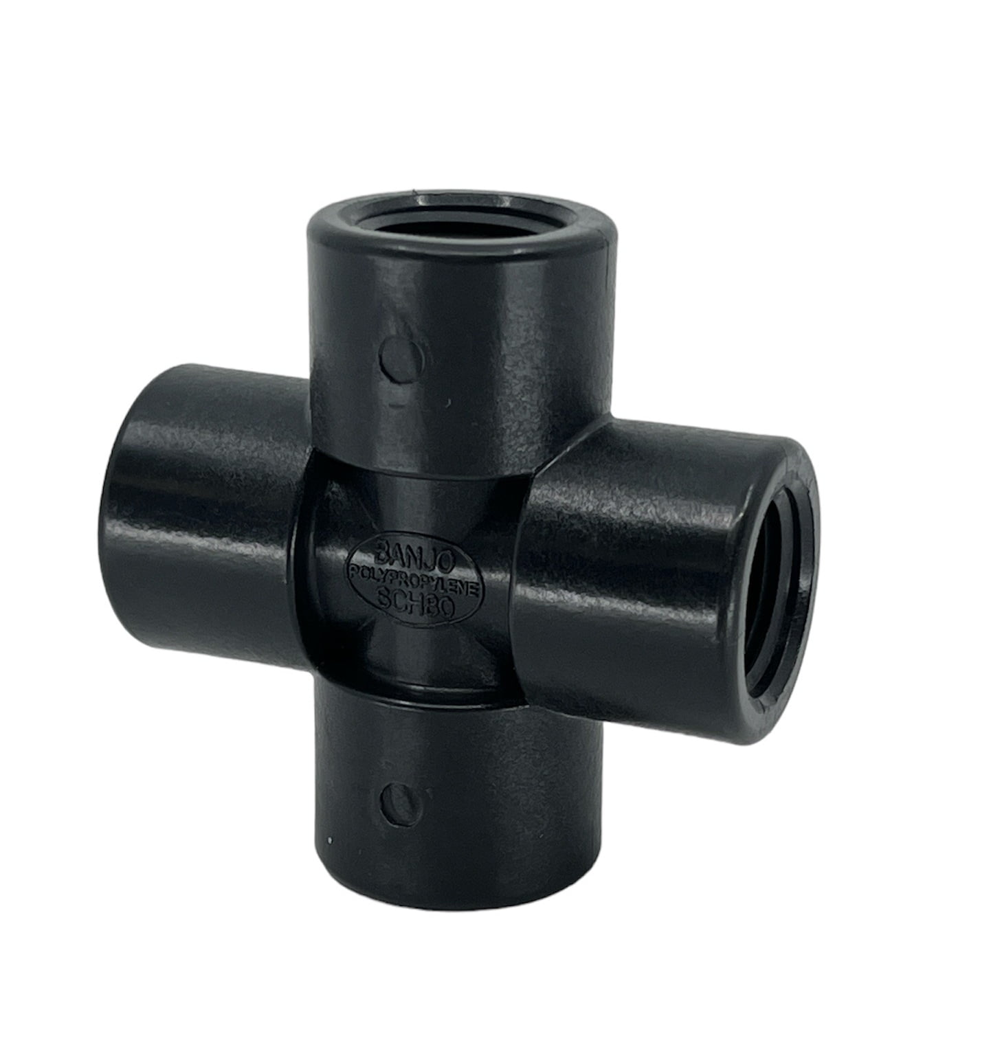 CR025 Banjo Polypropylene Pipe Fitting, Cross, Schedule 80, 1/4" NPT ...