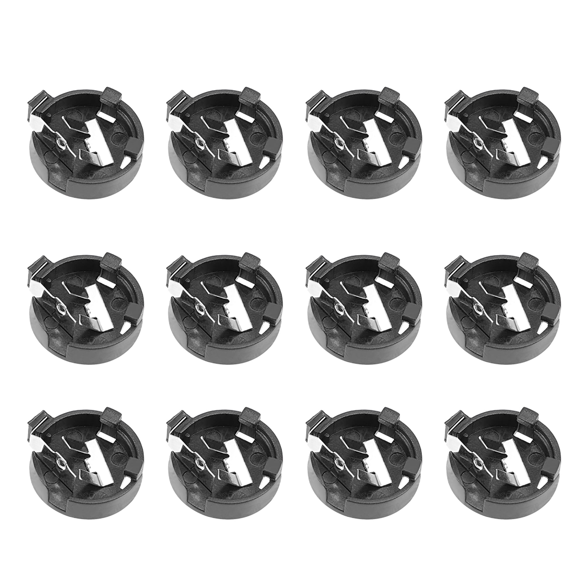 CR1220 CR1225 Black Horizontal Coin Button Battery Holder 12 Pcs ...