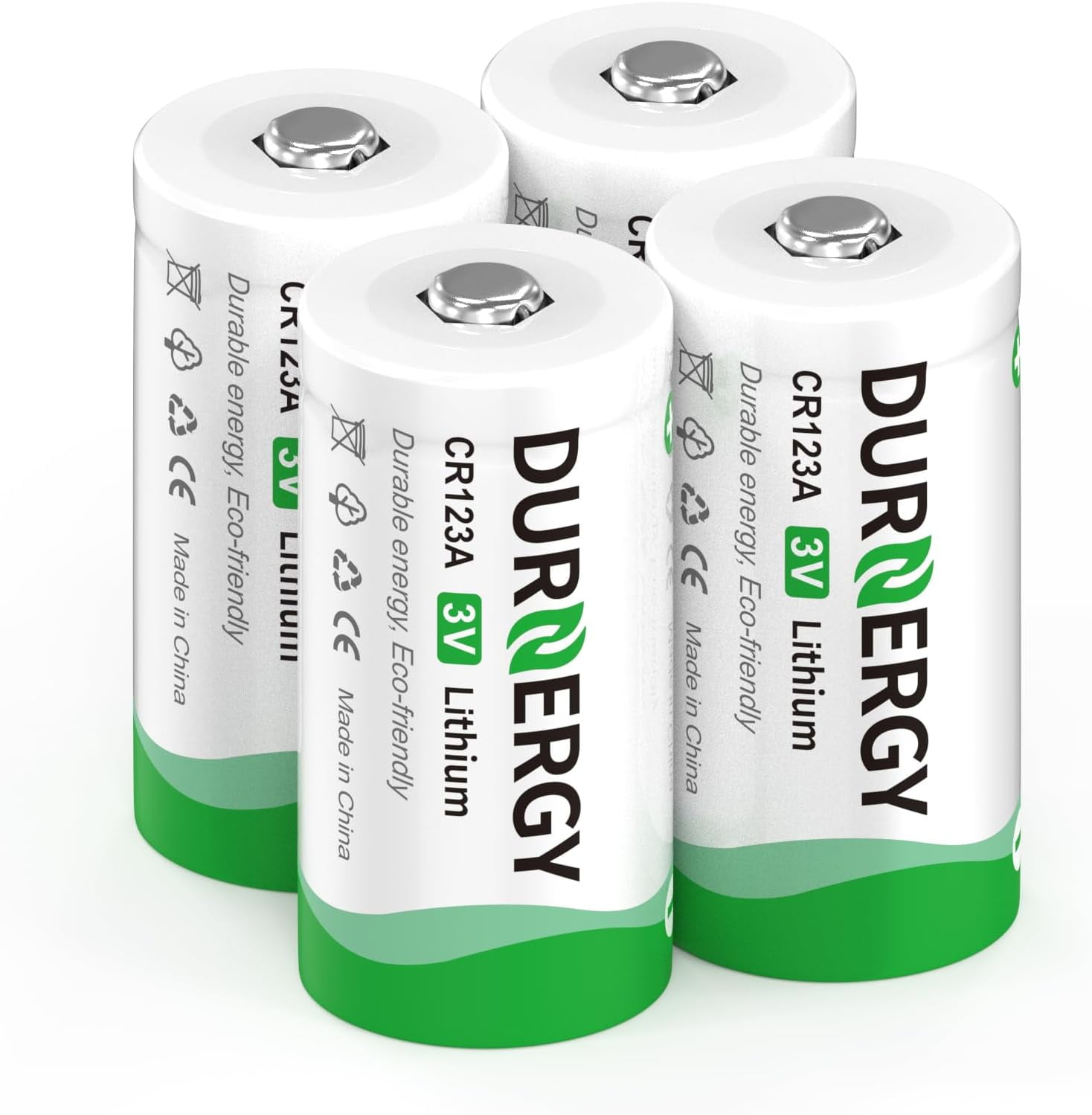 CR123A 3V Lithium Battery 4 Pack, 10 Years Shelf Life, 123 Batteries ...