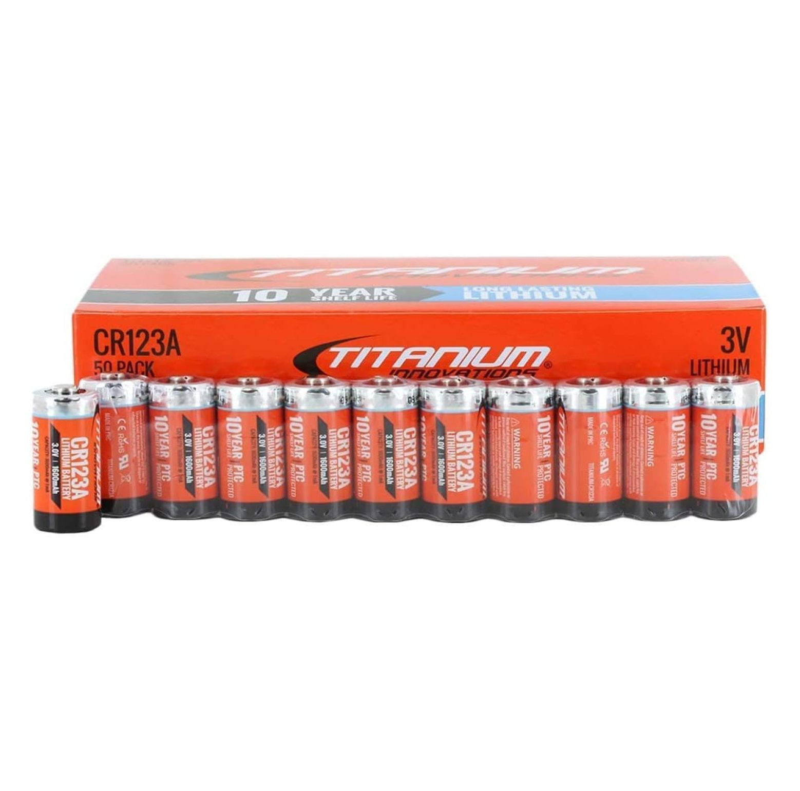 CR123A 3V Lithium Battery - Box of 50 - Walmart.com