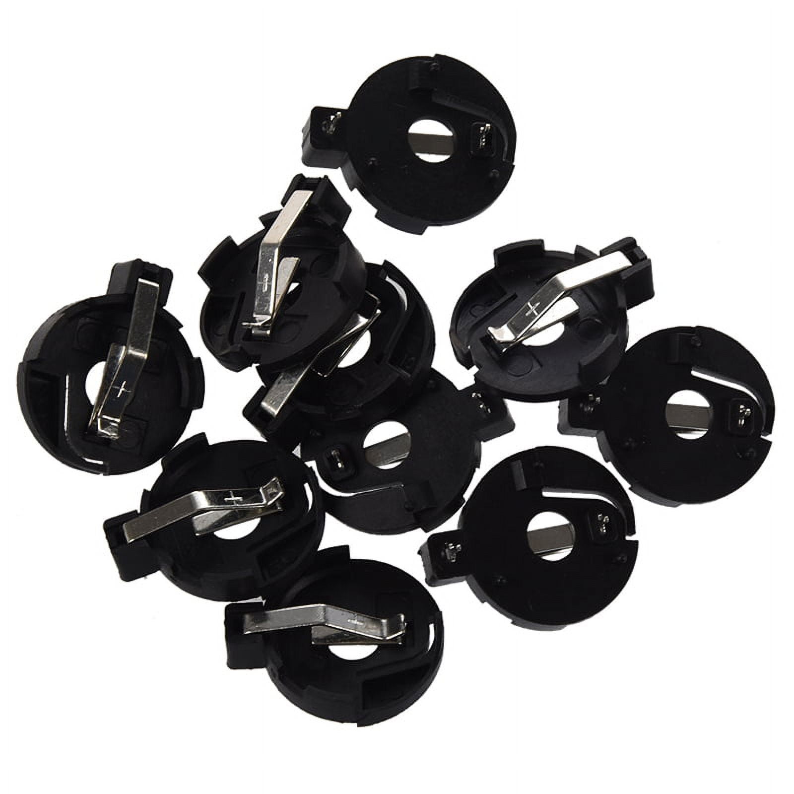 CR2016 2025 2032 Coin Cell Button Battery Holder Socket Black 10 Pcs ...