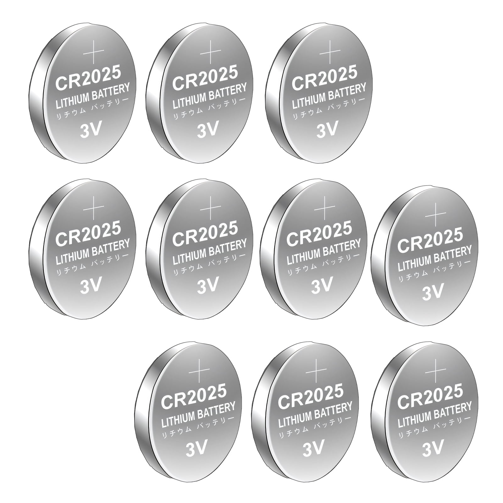 CR2025 3V Batteries 10/5-Count Pack Travel Design Leak Resistant ...