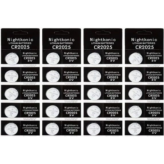 CR2025 Battery 3v Lithium Button Cell Coin 2025 Batteries Nightkonic (4 ...