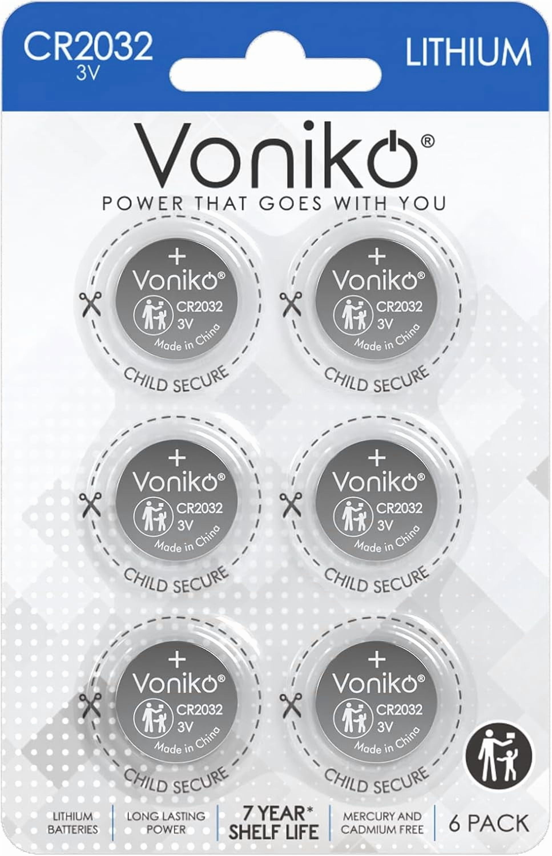 CR2032 3V Lithium Batteries 6 Pack for Child Safety, Compatible with ...