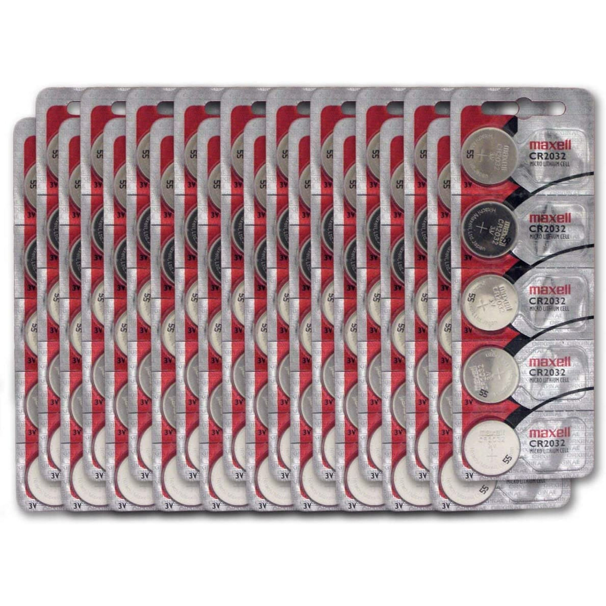 Maxell, CR2032 3V Micro Lithium Coin Cell Battery, 100 Pack - Walmart.com