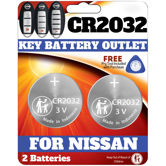 CR2032 Battery Replacement Kit for Nissan Key Fob – 2-Pack with Pry ...