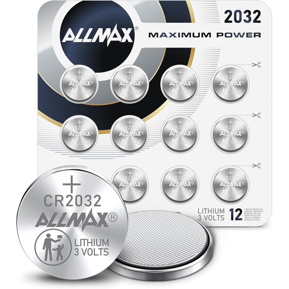 CR2032 Lithium Coin Batteries (12 Count) – Longest Lasting, Leakproof ...