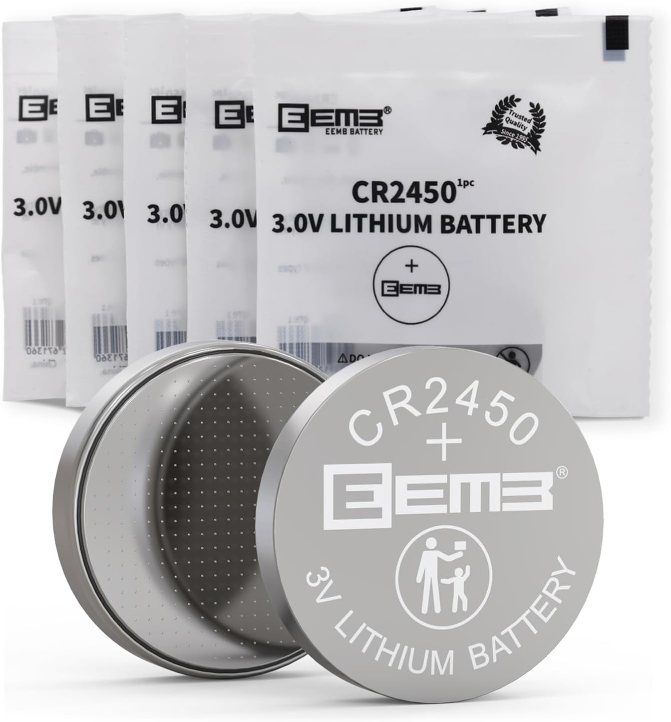 CR2450 Battery CR 2450 3v Lithium Coin Cell Batteries Long Lasting ...