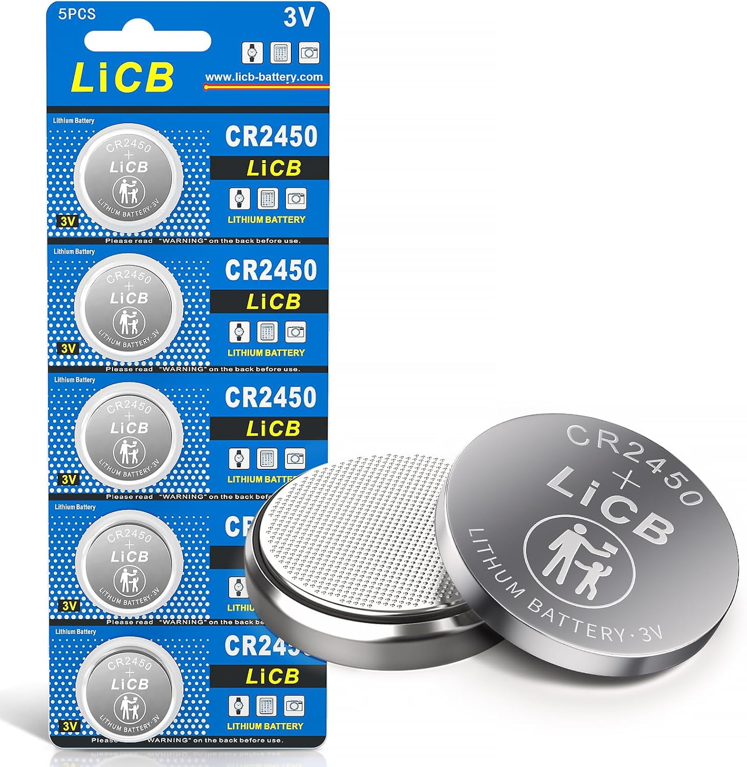 CR2450 Battery,Long-Lasting & High Capacity CR2450 Lithium Batteries,3 Volt Coin & Button Cell ...