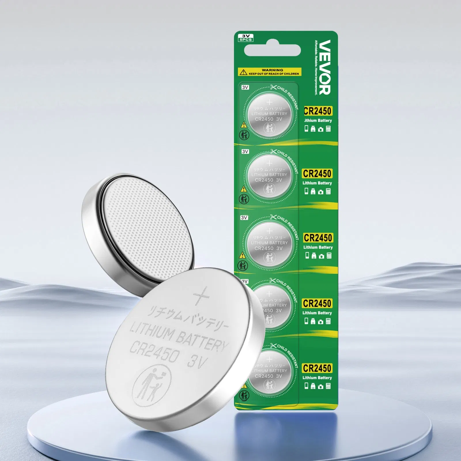 CR2450 Lithium Coin Battery – 4-Pack, 3V 600mAh Long-Lasting Button ...