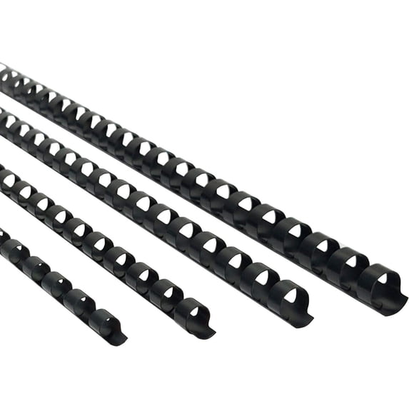 CR681012-BK Plastic Comb Binding Ring, 1/4in,5/16in,3/8in,1/2in, 19 ...