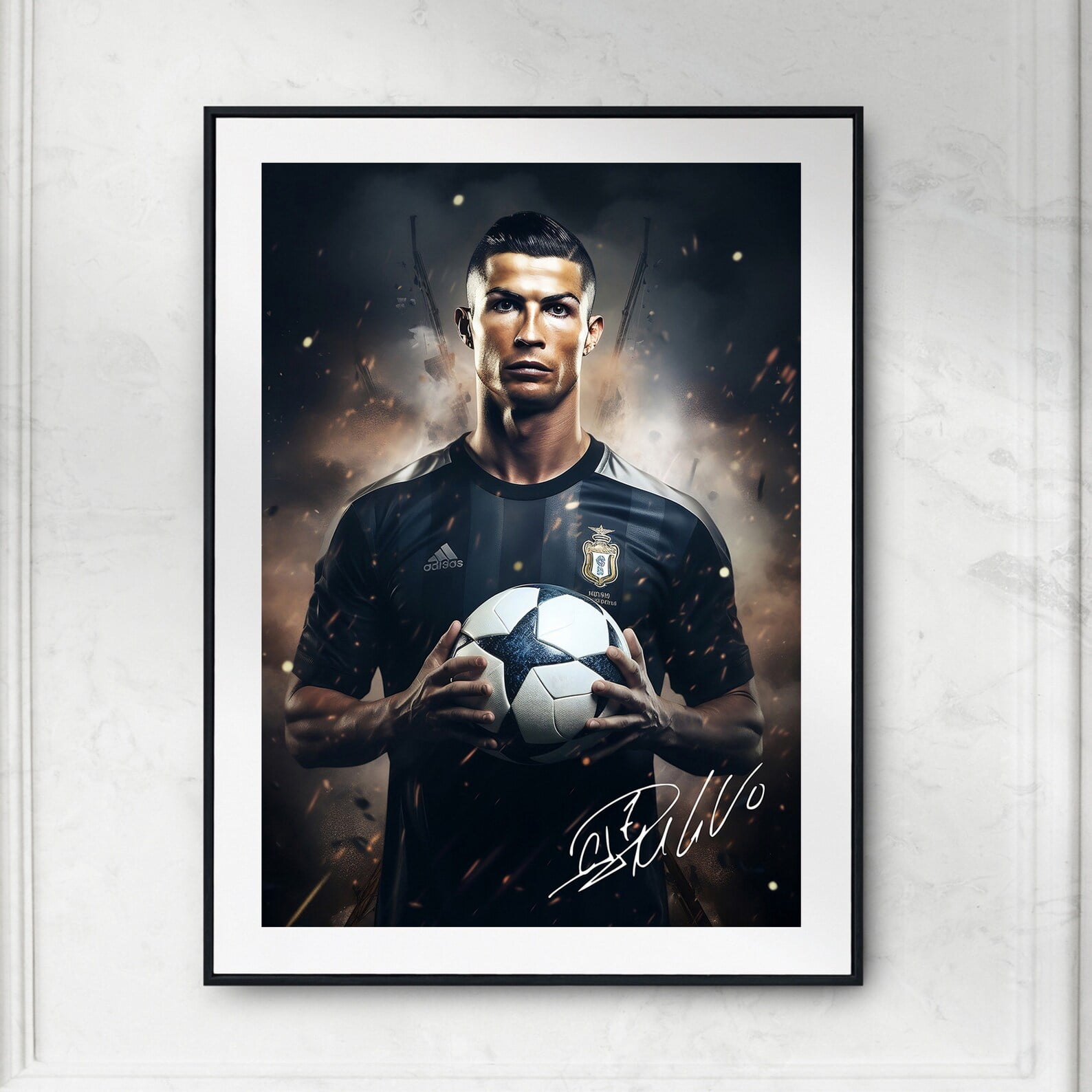CR7 Poster Elegant Soccer Legend Statement Wall Decor Size 24x36 ...