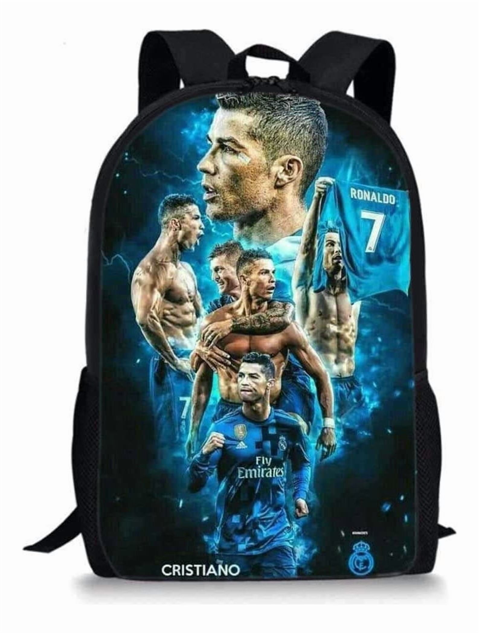 CR7 School Backpack for Soccer Fans Cristiano Ronaldo Teen Bookbag with ...