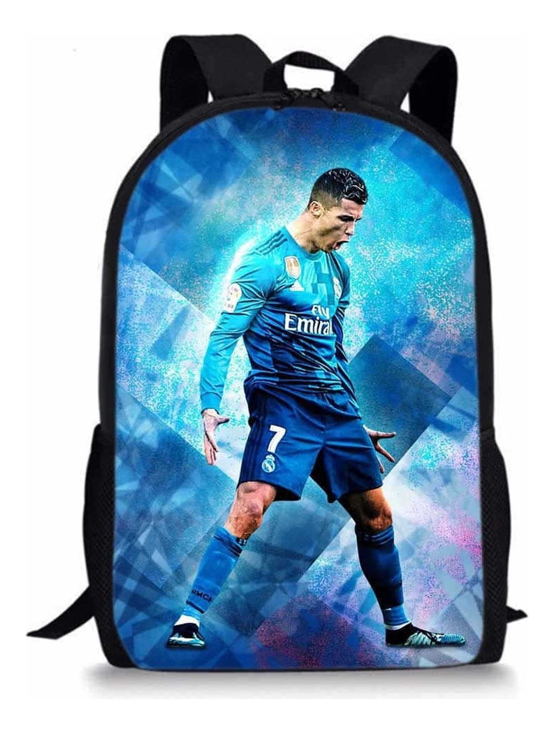 CR7 Soccer Backpack with Iconic Ronaldo Kick Sports Football School Bag ...