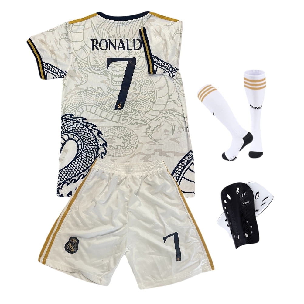 CR7 Soccer Jersey Kids Uniform AL NASSR Fc Saudi Arabia Boys & Girls Number #7 Printed Jersey ...