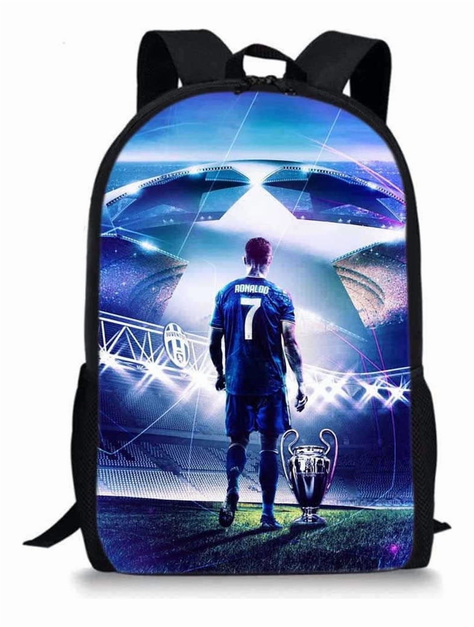 CR7 Soccer School Bag Cristiano Ronaldo Football Backpack with Night ...