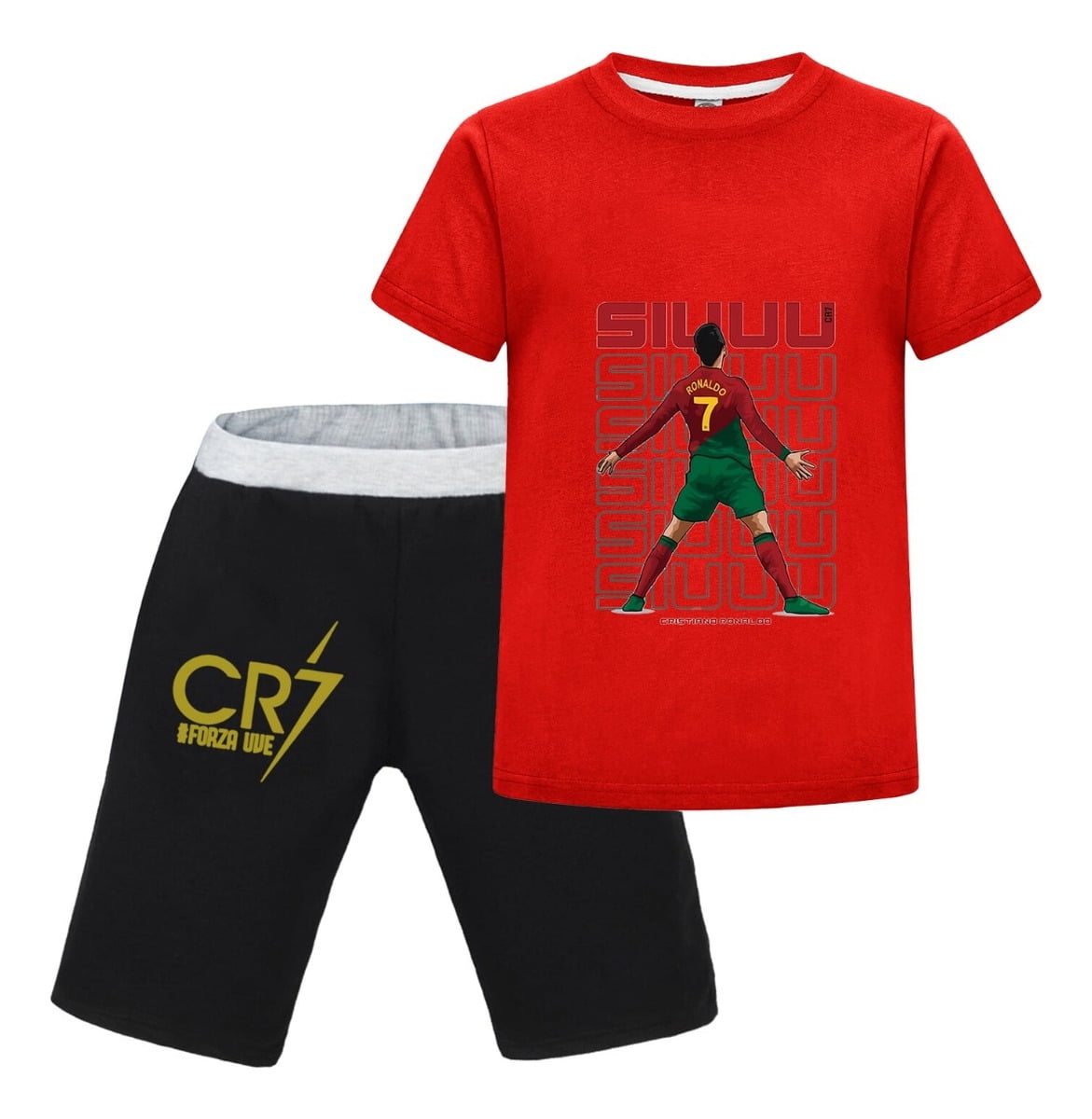 CR7 Youth Soccer T-Shirt and Shorts Set | Cristiano Ronaldo Fan Outfit ...