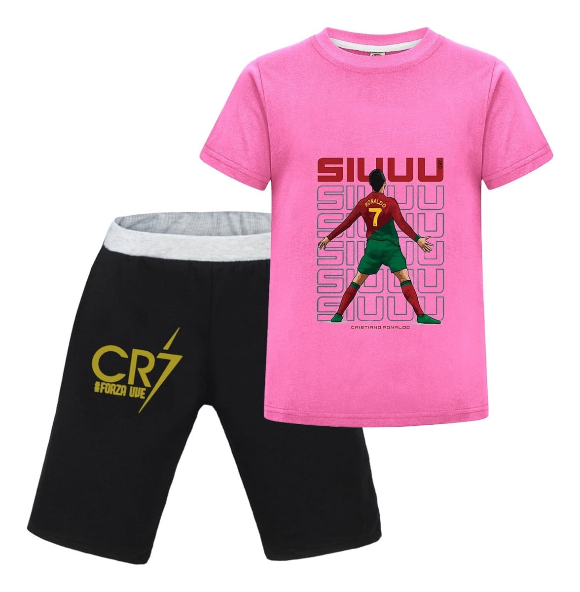 CR7 Youth Soccer T-Shirt and Shorts Set | Cristiano Ronaldo Fan Outfit ...