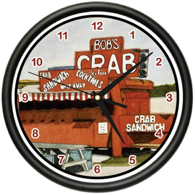CRAB SHACK Wall Clock restaurant house crabs decor - Walmart.com