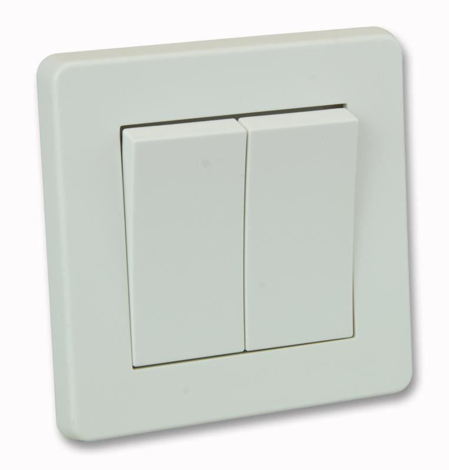 CRABTREE - 10AX 2 Gang 2 Way Wide Rocker Light Switch, White - Walmart.com