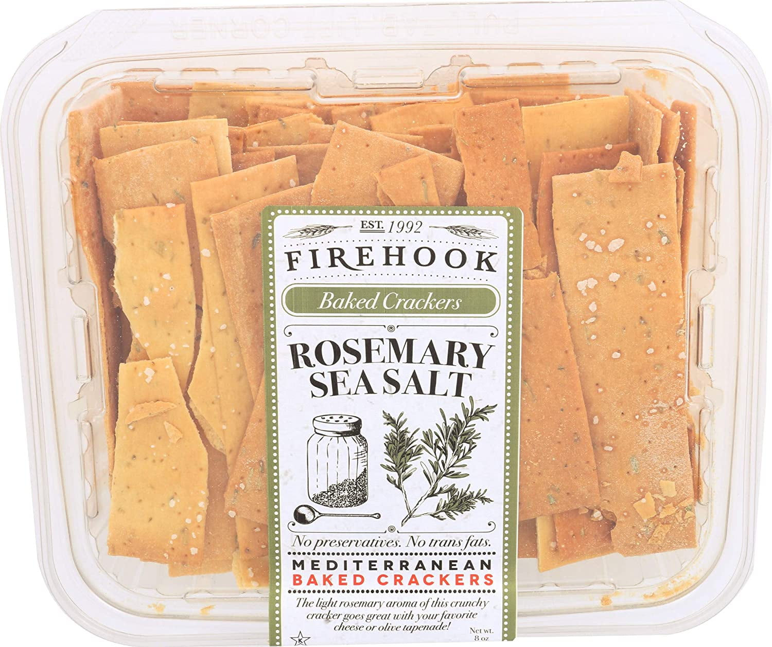 Fire Hook Natural Snack - Cracker Baked Rosemary, Pack of 12 - Walmart.com