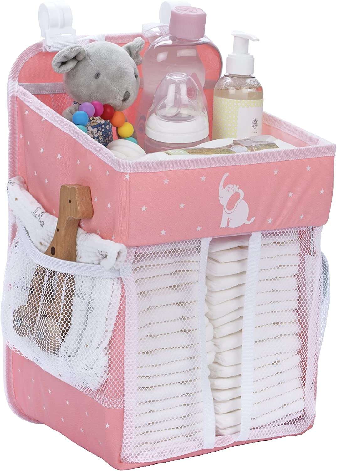 CRADLE STAR Hanging Diaper Caddy, Newborn Boy and Girl Diaper Holder ...