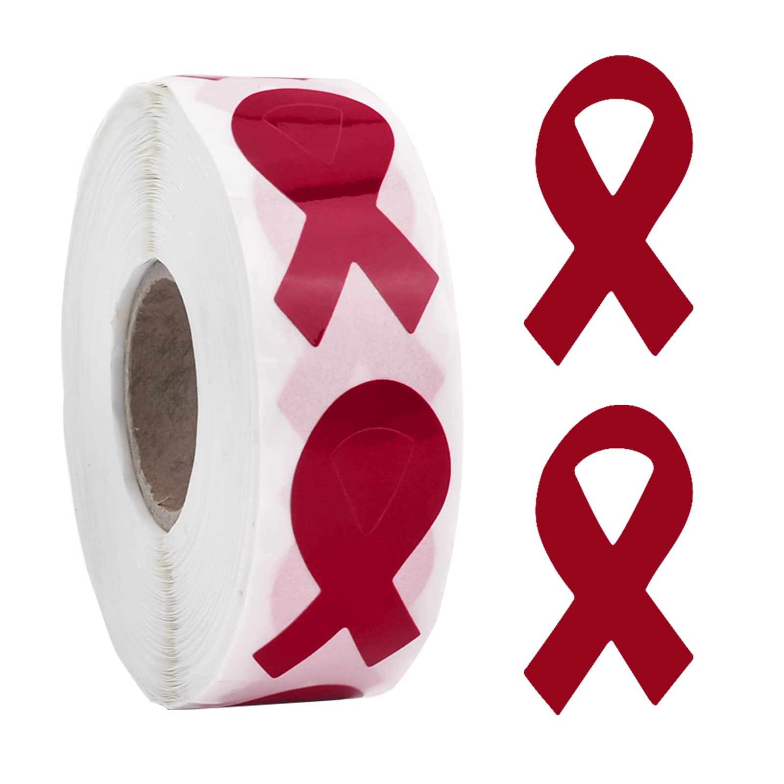 CRAFFANCY Red Ribbon Sticker, TSF6 500 Pcs Heart Disease HIV/AIDS ...