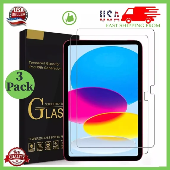 CRAFT- (3 Pack) Glass Screen Protector For Ipad 10Th Generation (10.9 ...