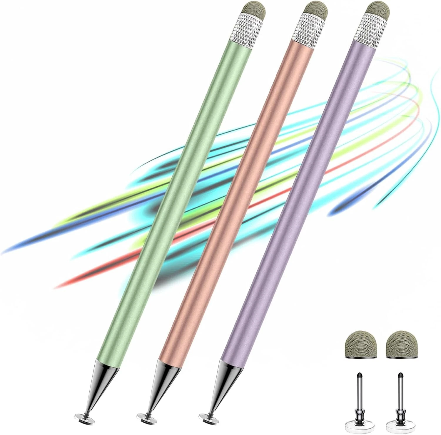 CRAFT- 3Pc Universal Stylus, 2 In 1 Precision Series Disc Stylus Touch ...