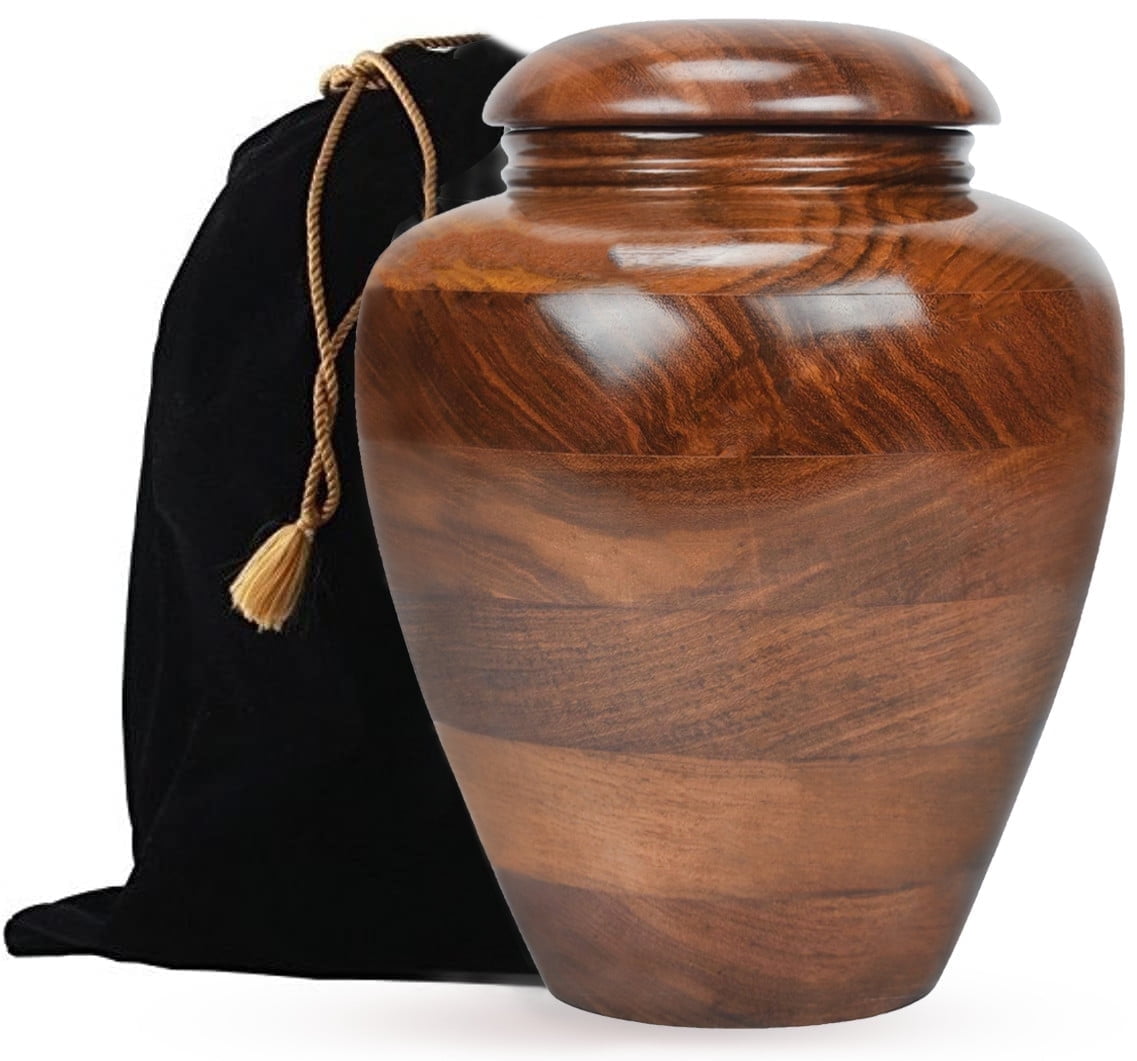 CRAFT INDIA Wooden Cremation Urn for Ashes | Burial Keepsake Urn for ...