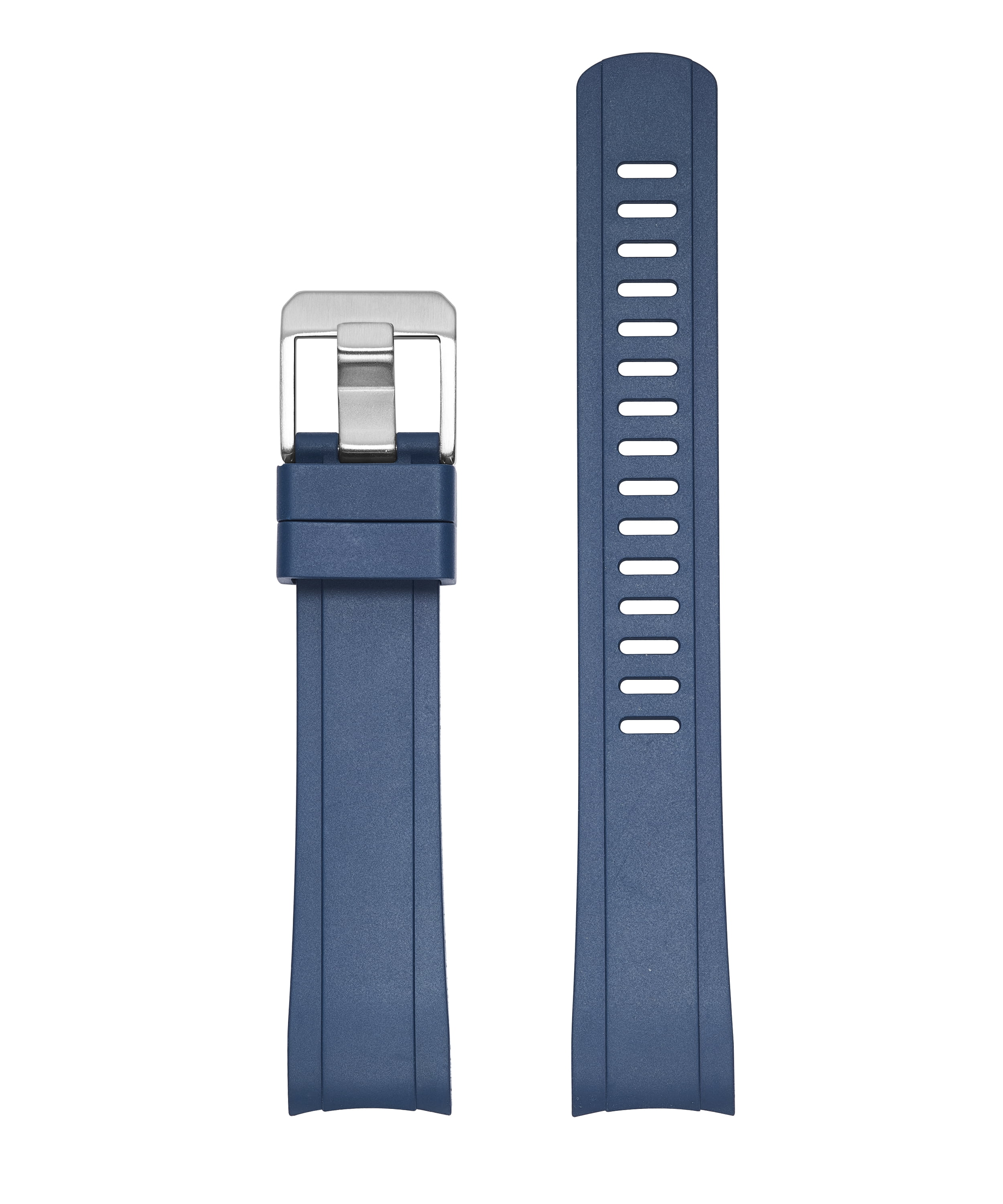 CRAFTER BLUE TD03 Curved End Watch Band Rubber Strap Replacement for ...